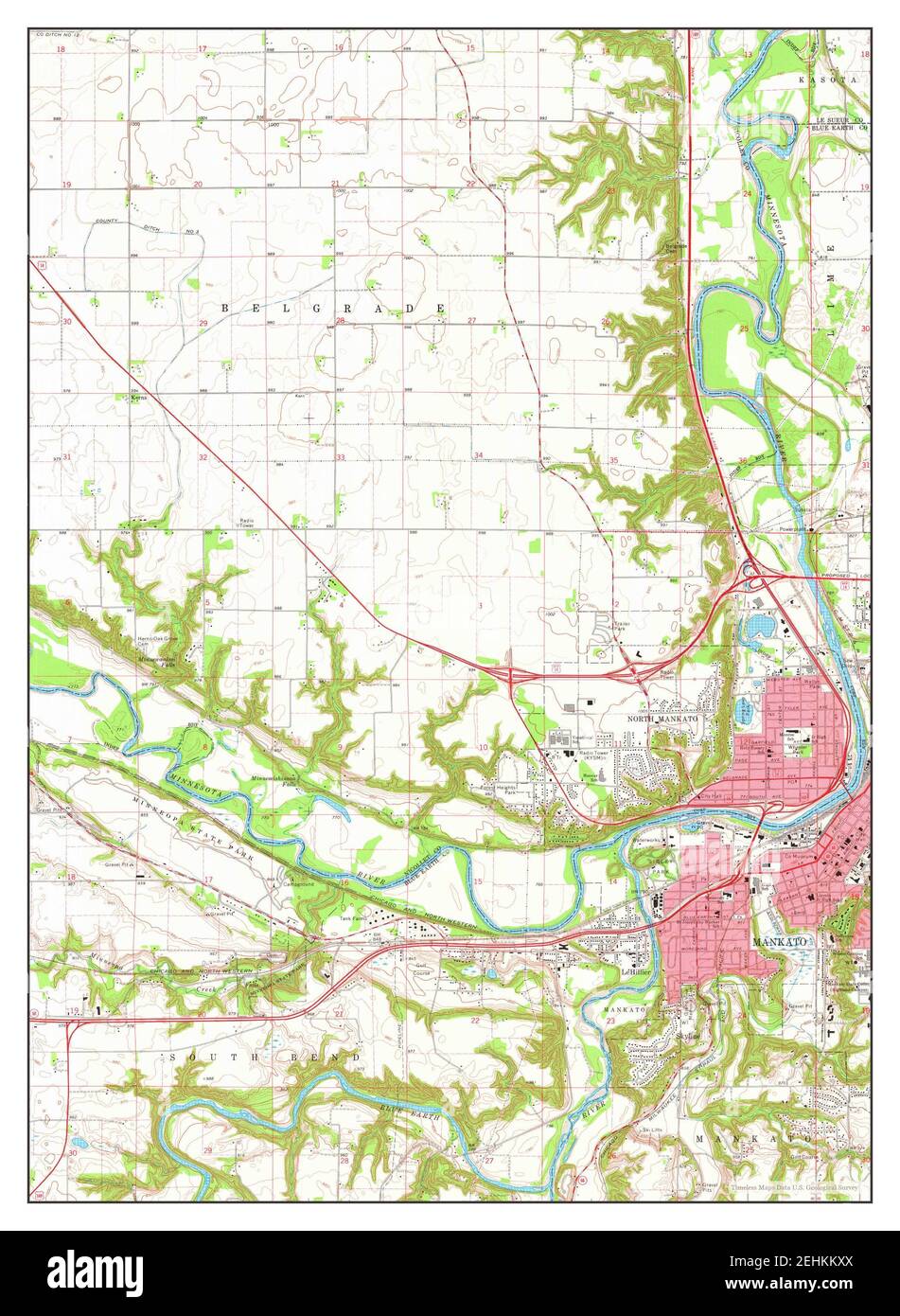 Map of mankato hi-res stock photography and images - Alamy