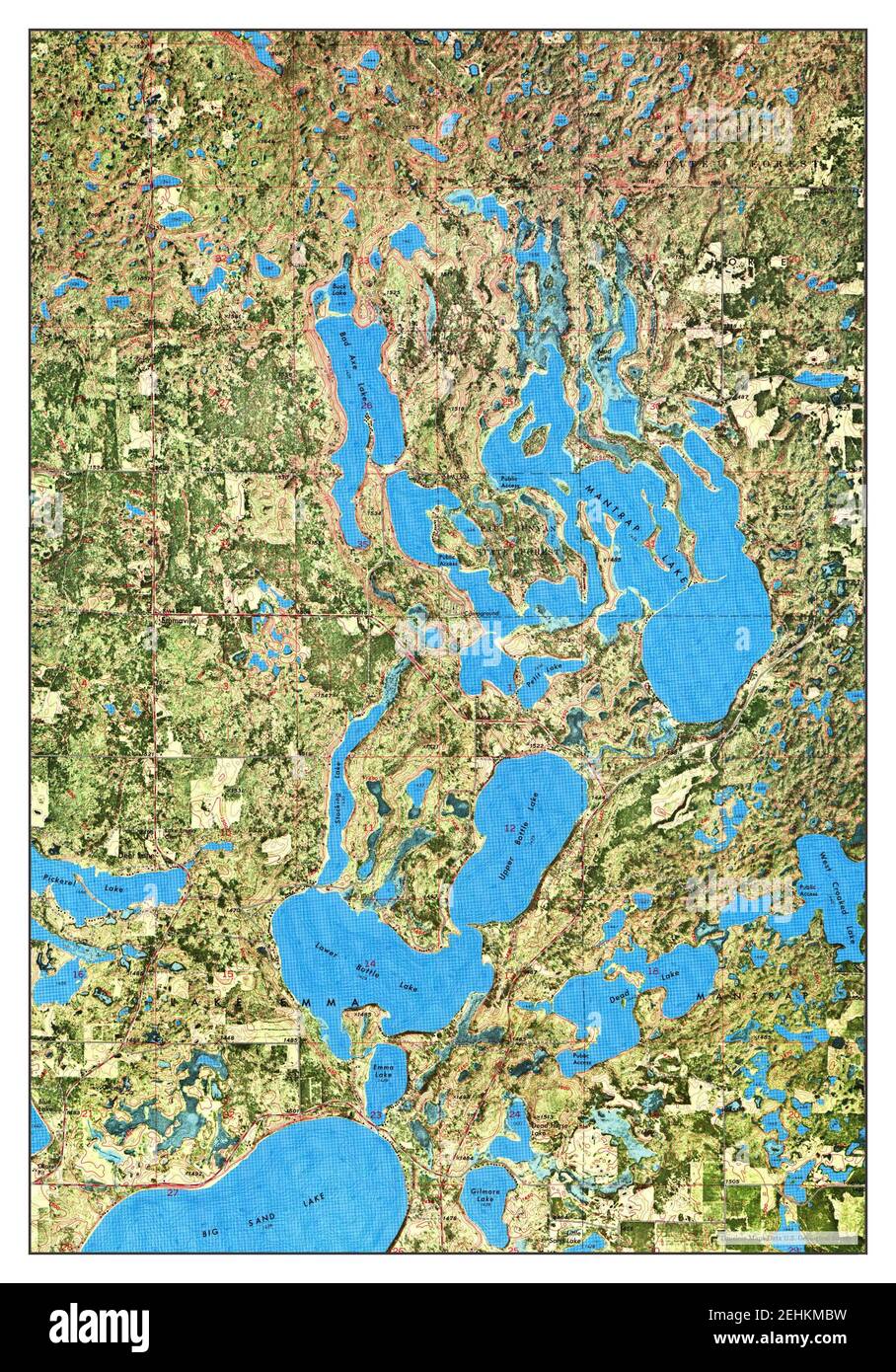 Mantrap Lake, Minnesota, map 1972, 1:24000, United States of America by ...