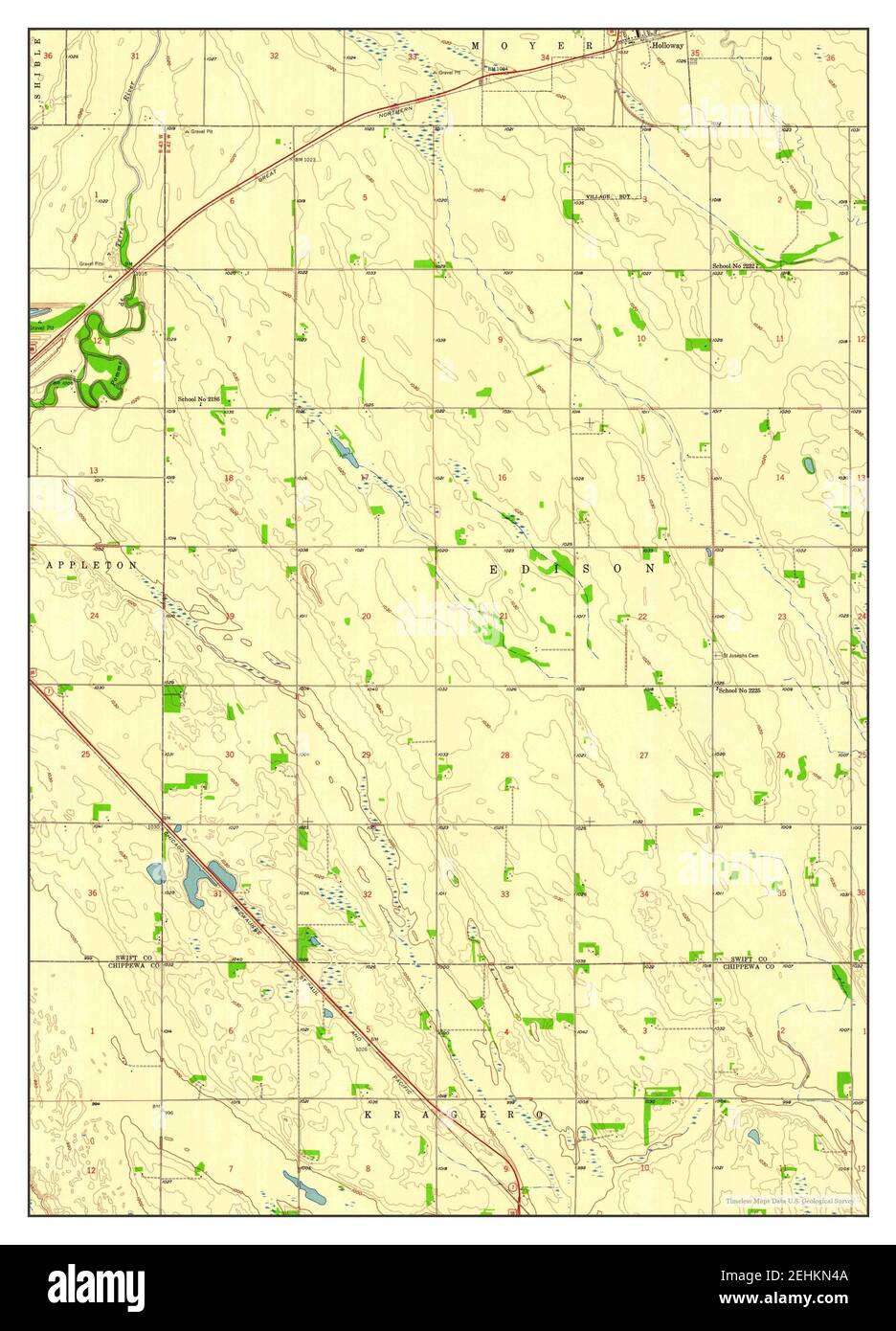 Milan NW, Minnesota, map 1958, 1:24000, United States of America by ...