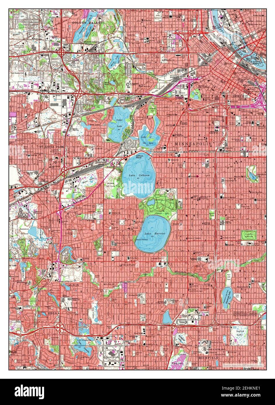 Minneapolis South, Minnesota, map 1967, 1:24000, United States of ...