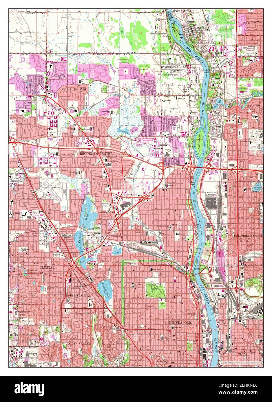 Old map of minneapolis hi-res stock photography and images - Alamy