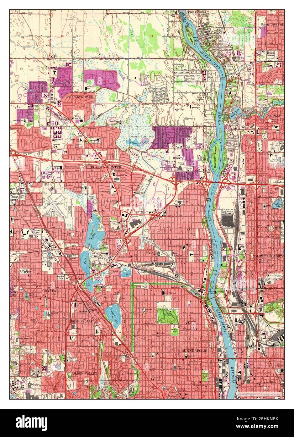 Minneapolis North, Minnesota, map 1967, 1:24000, United States of ...