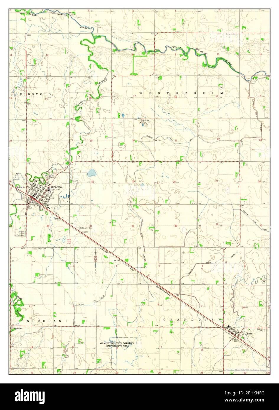 Minneota map hi-res stock photography and images - Alamy