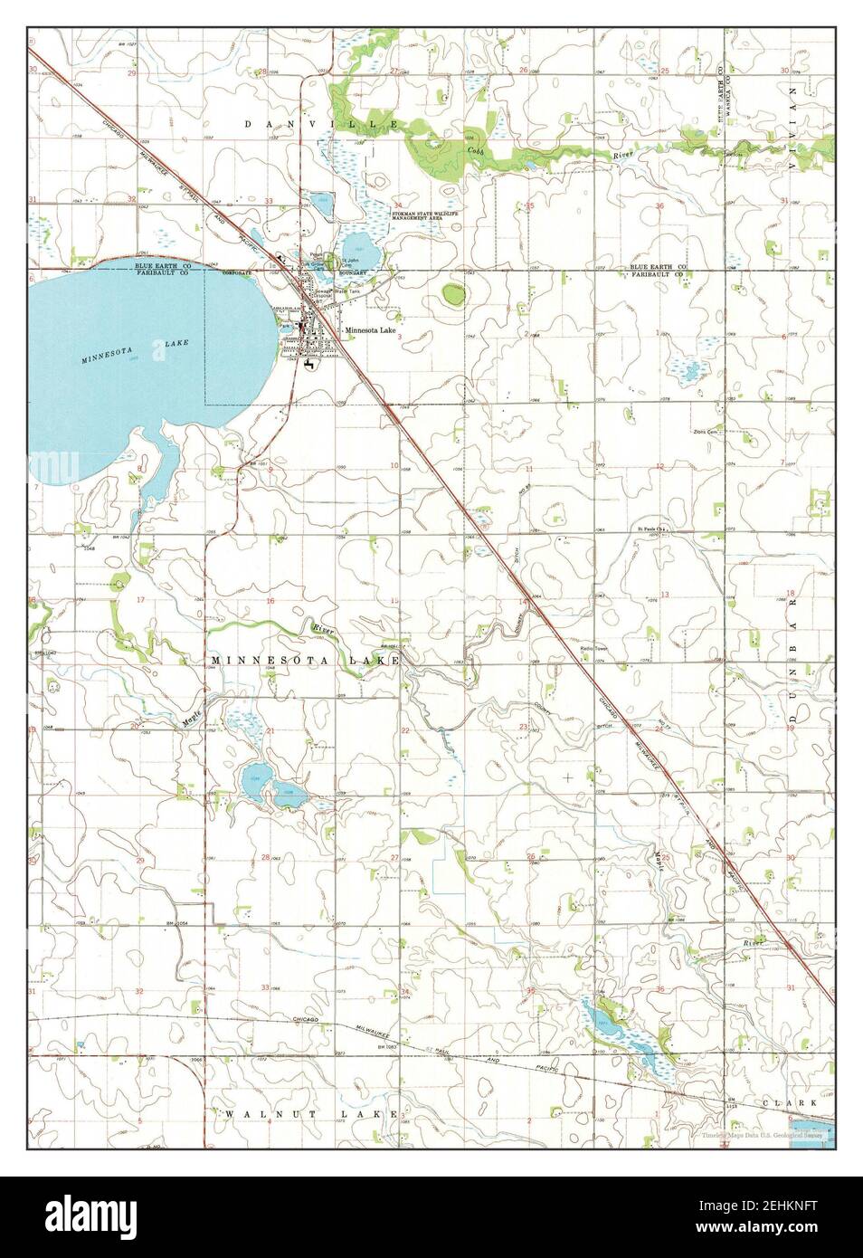 Minnesota Lake, Minnesota, map 1967, 1:24000, United States of America ...