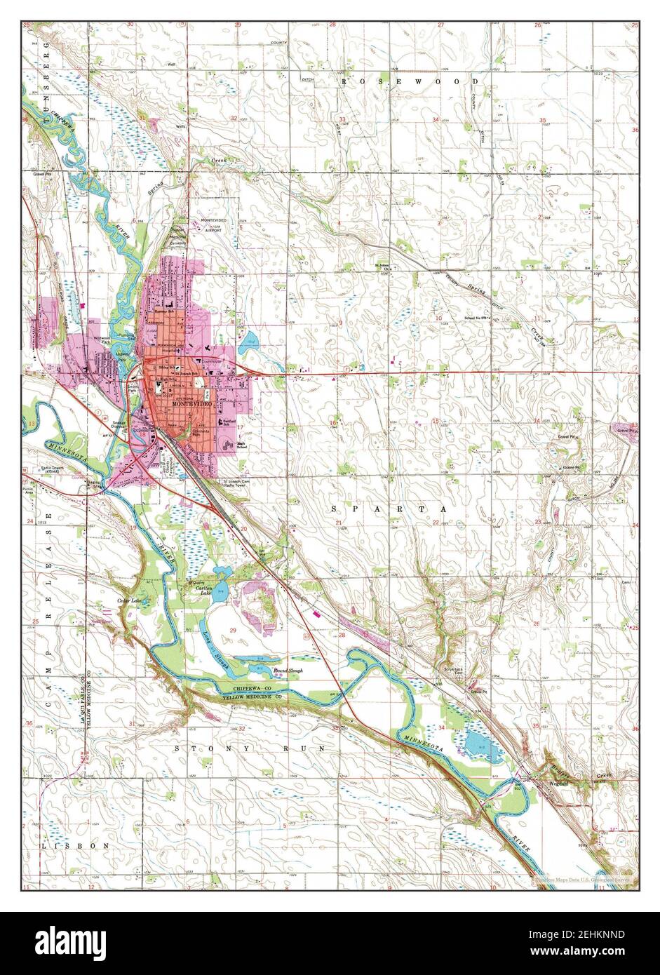 Montevideo, Minnesota, map 1965, 1:24000, United States of America by ...