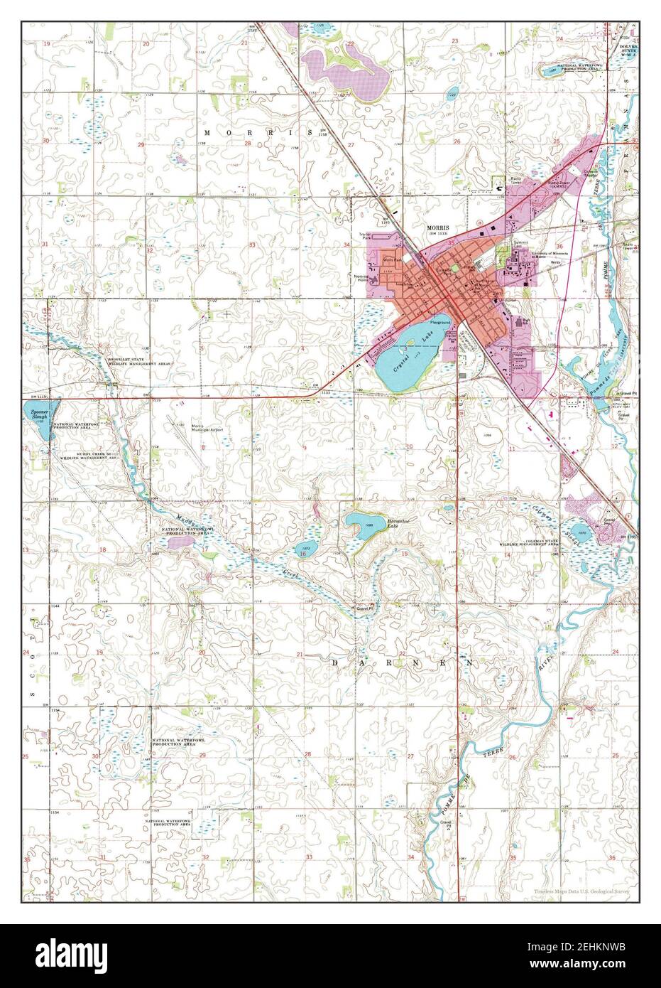 Map of morris minnesota Cut Out Stock Images & Pictures - Alamy