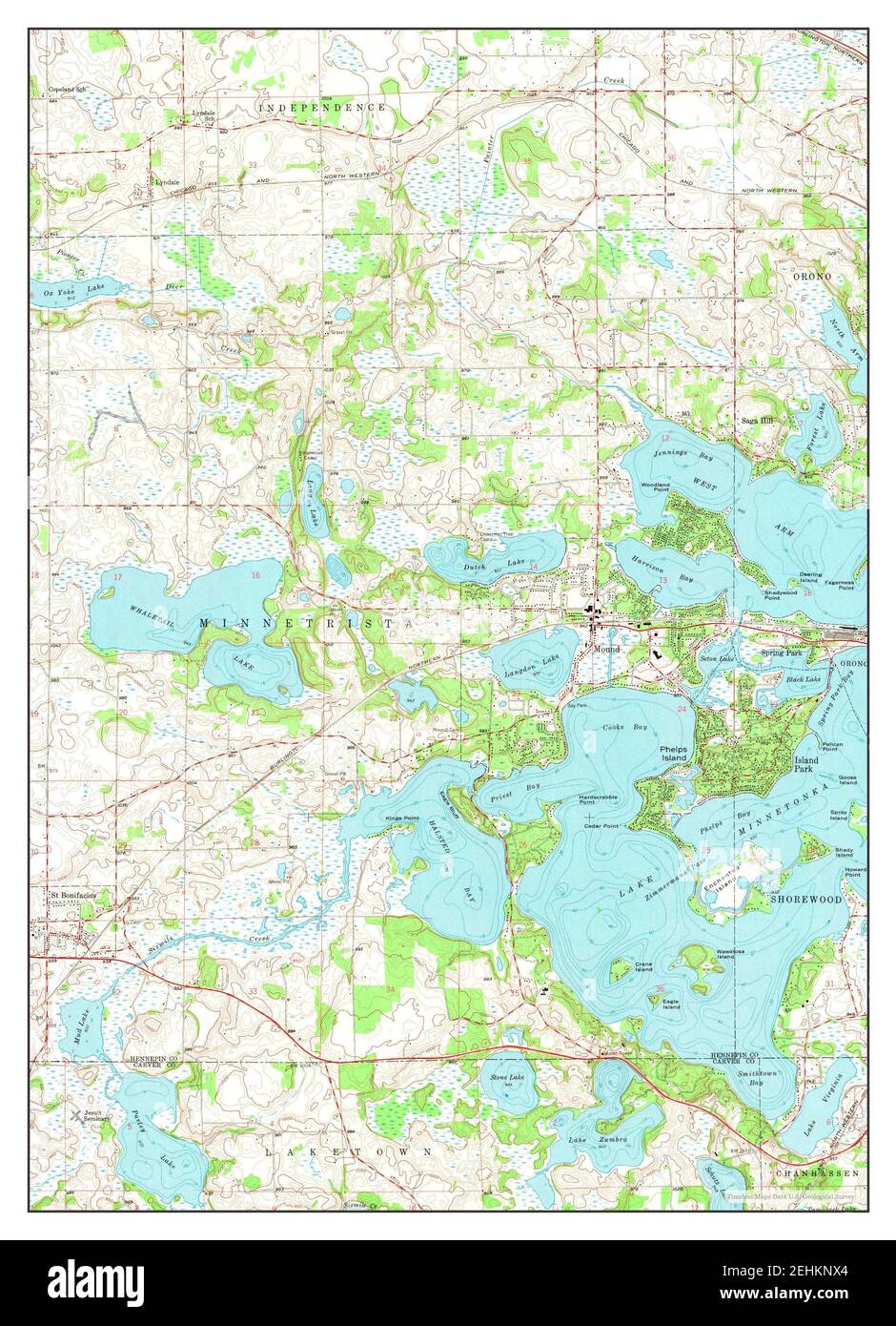 Mound, Minnesota, map 1958, 1:24000, United States of America by ...