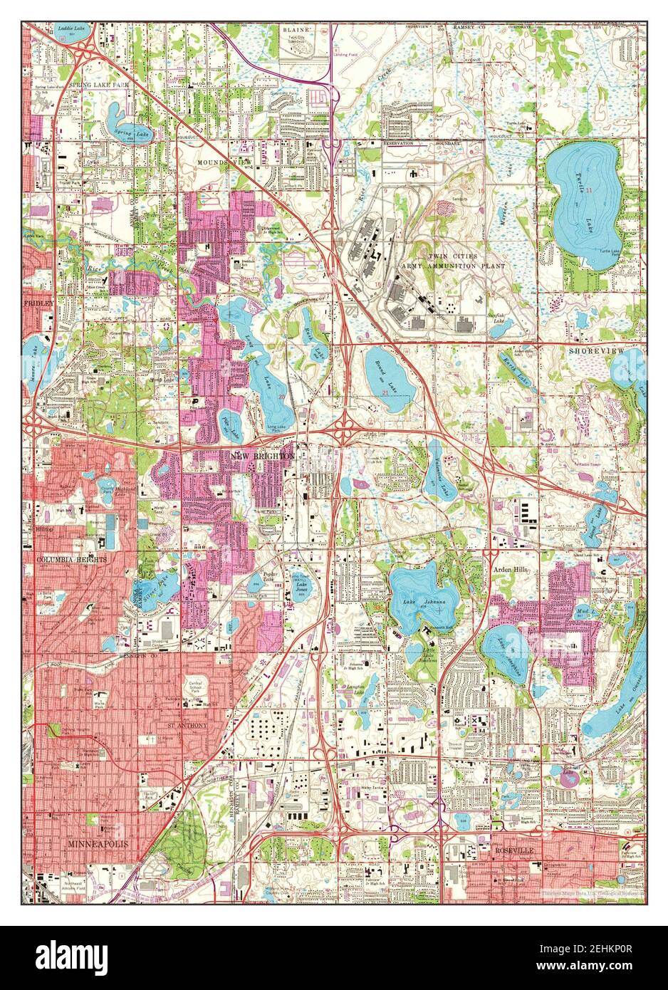 New Brighton, Minnesota, map 1967, 1:24000, United States of America by ...