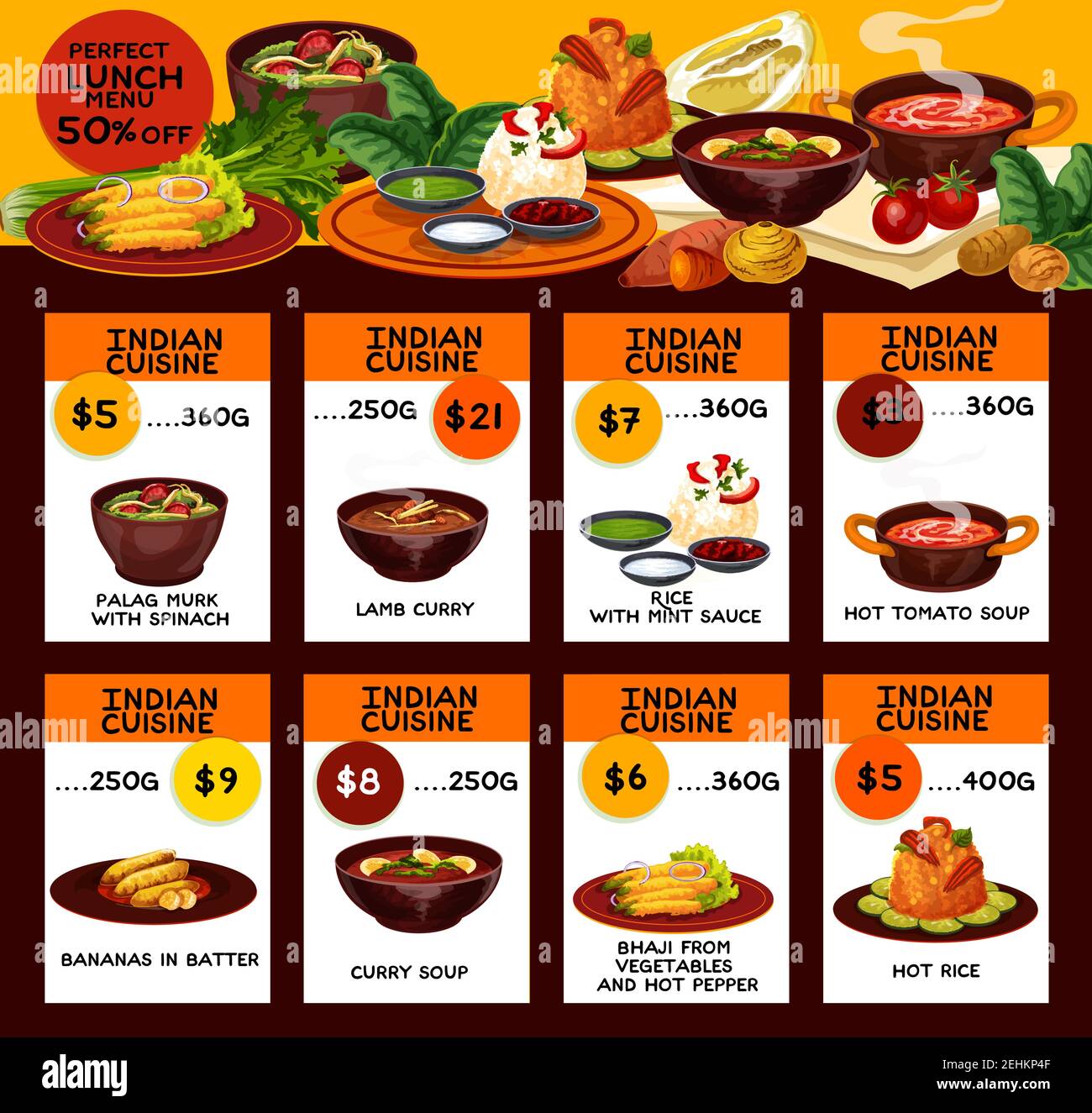 Indian Breakfast Menu