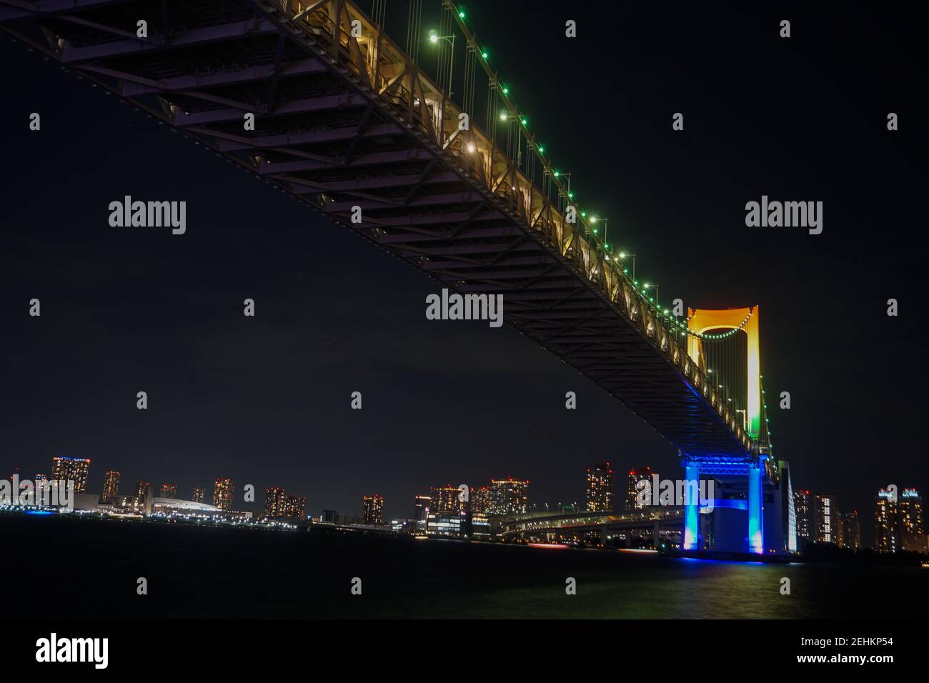 Rainbow Bridge Night Tokyo Japan Stock Photo Stock Images Stock ...