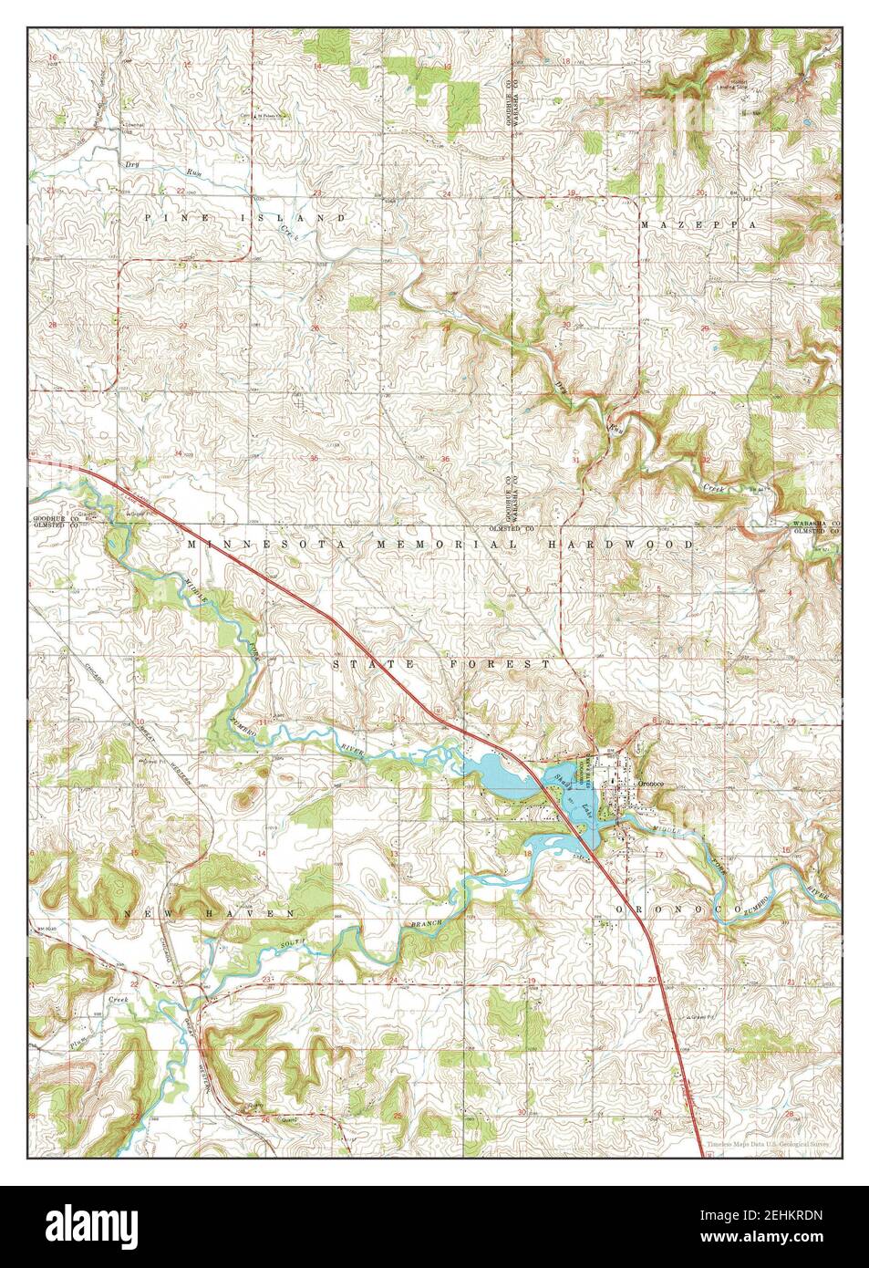 Oronoco, Minnesota, map 1965, 1:24000, United States of America by ...