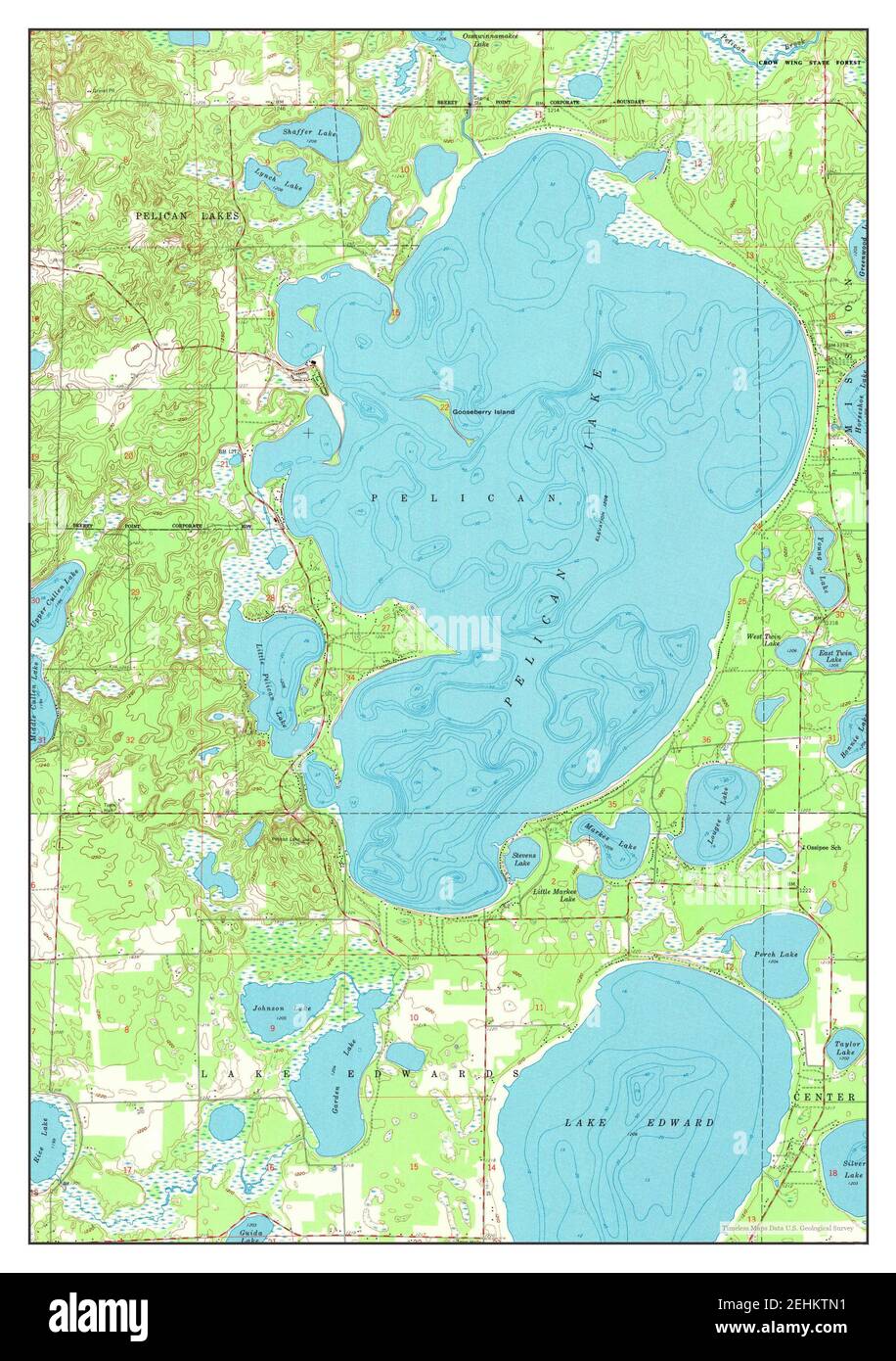 Pelican lake map hi-res stock photography and images - Alamy