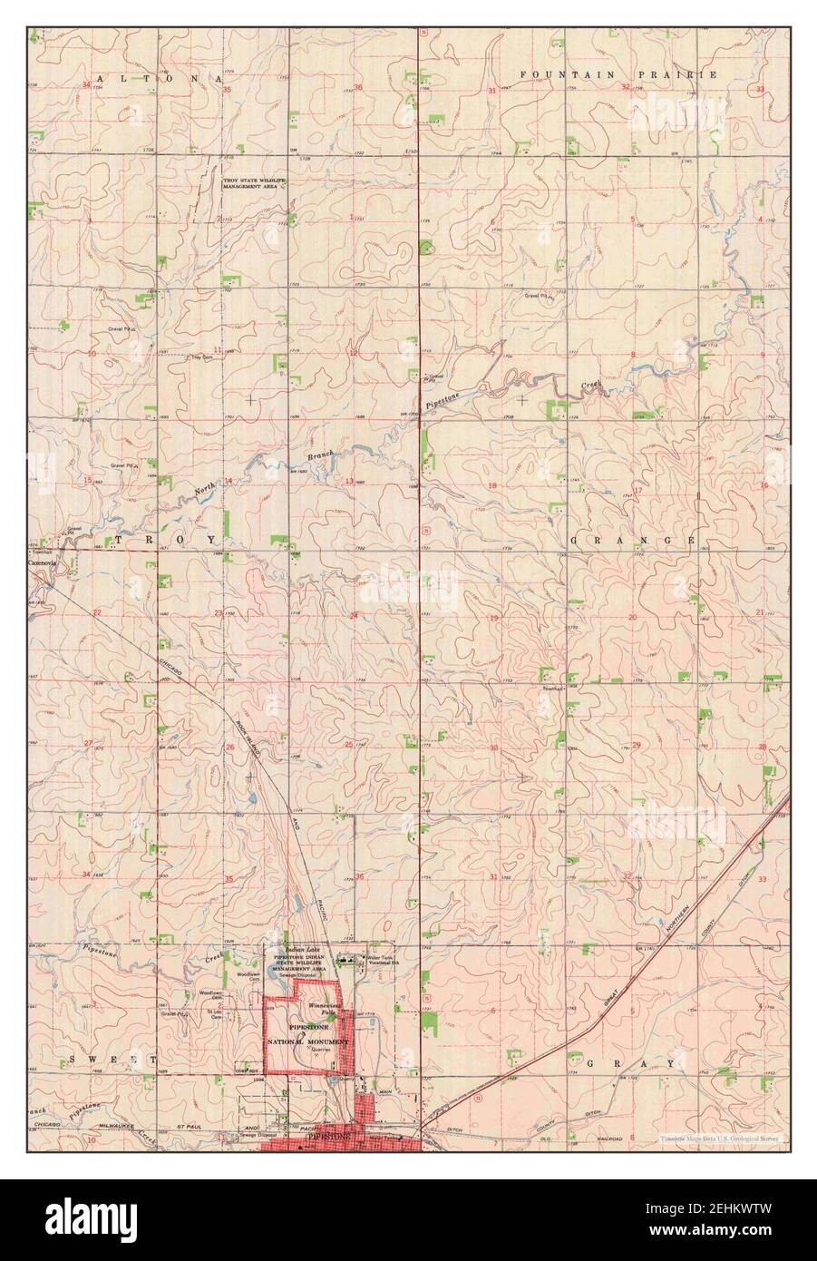 Map of pipestone minnesota hi-res stock photography and images - Alamy