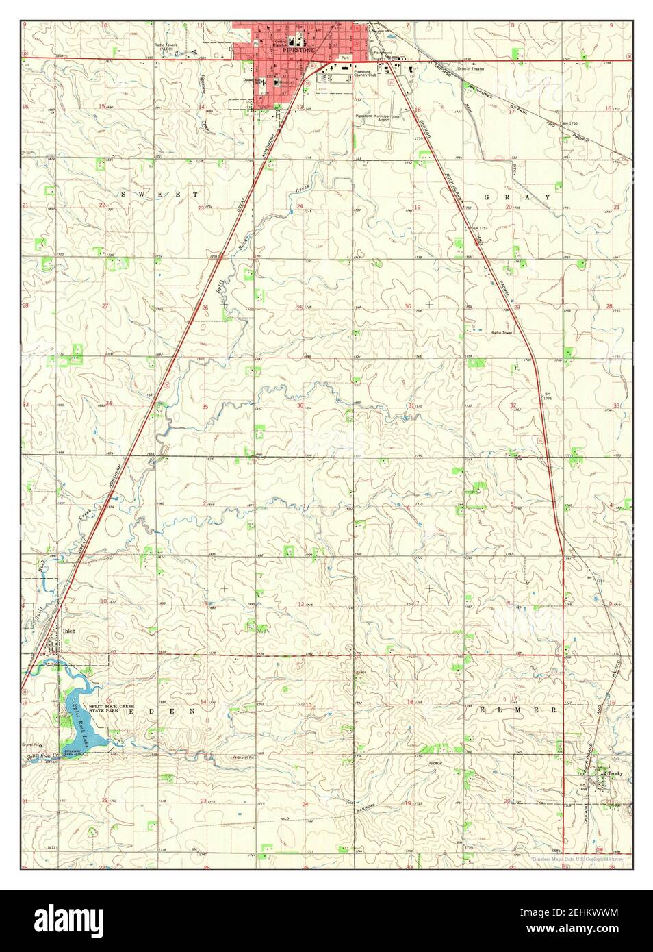 Map of pipestone minnesota hi-res stock photography and images - Alamy