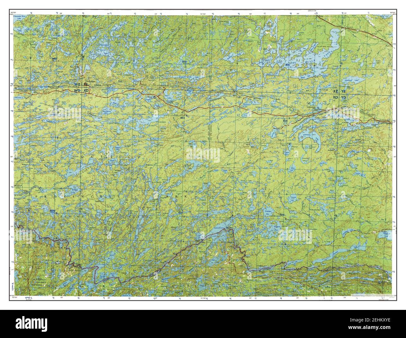 Quetico, Minnesota, map 1968, 1:250000, United States of America by ...