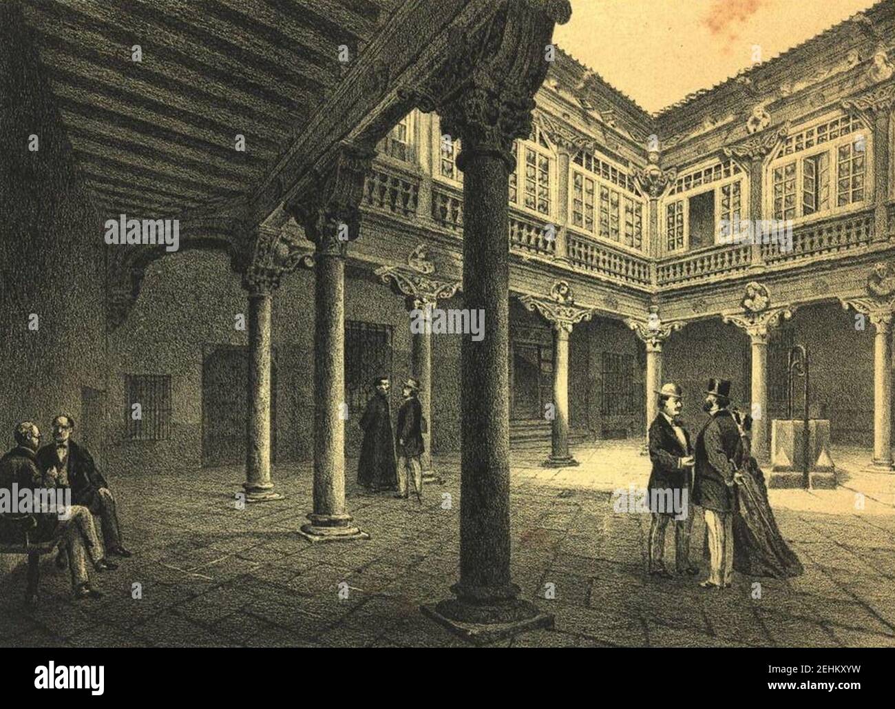 Parcerisa - Patio del Palacio del Marqués del Arco Stock Photo - Alamy