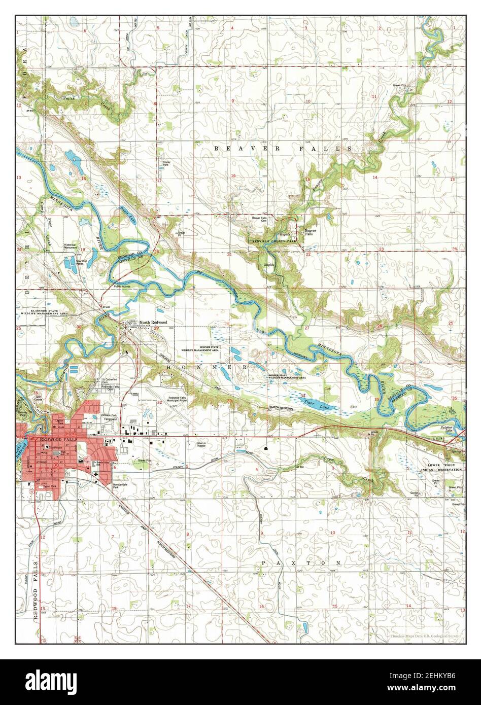 Map of redwood falls hi-res stock photography and images - Alamy