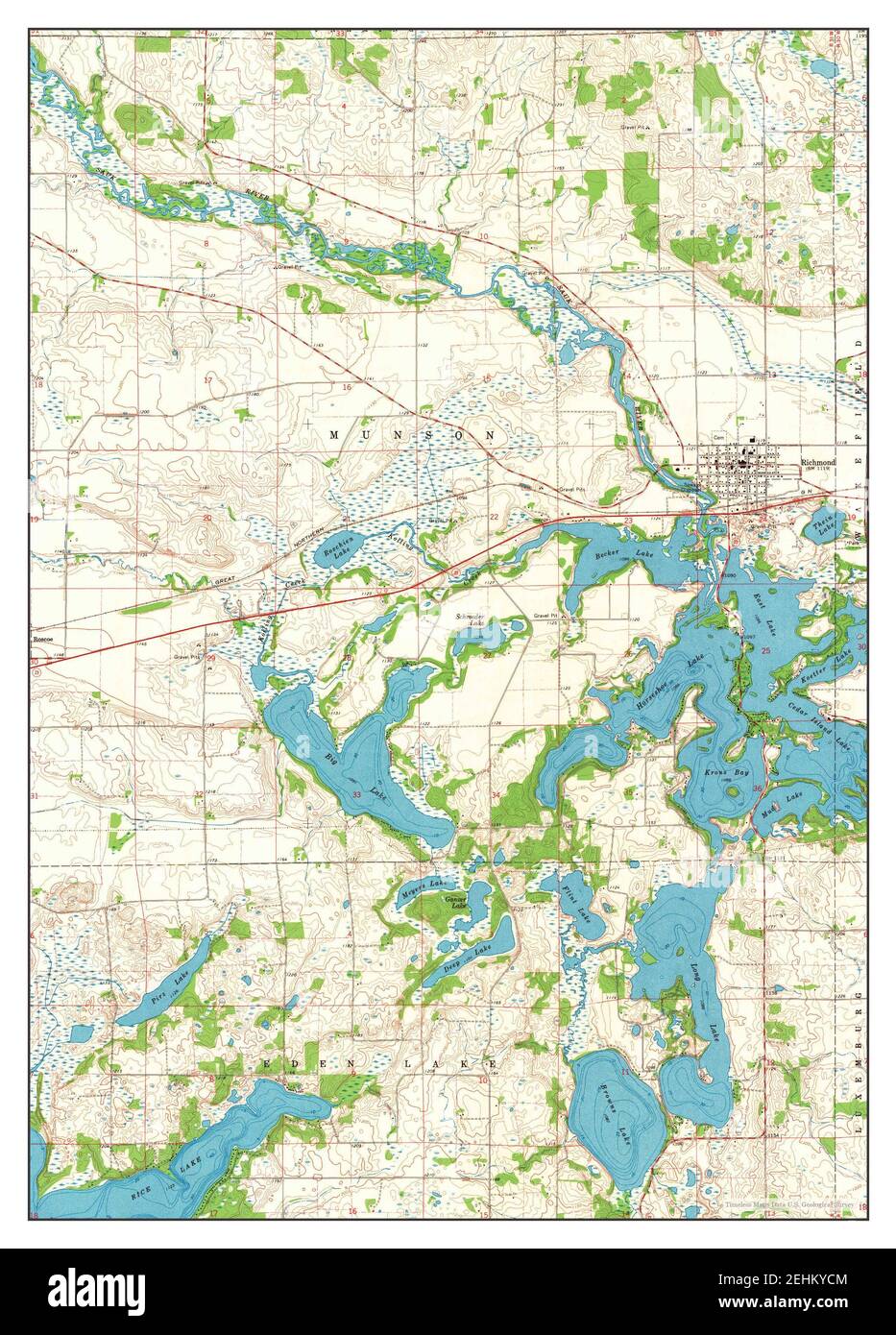 Richmond, Minnesota, map 1967, 1:24000, United States of America by ...