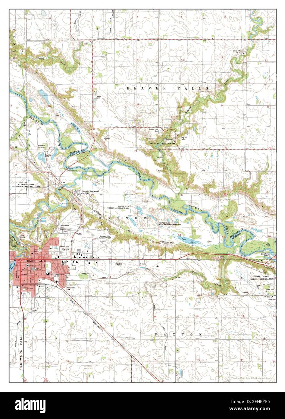 Map of redwood falls hi-res stock photography and images - Alamy