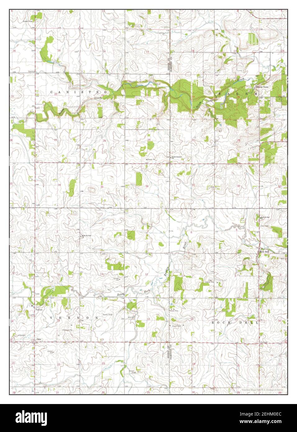 Rock Dell, Minnesota, map 1974, 1:24000, United States of America by ...