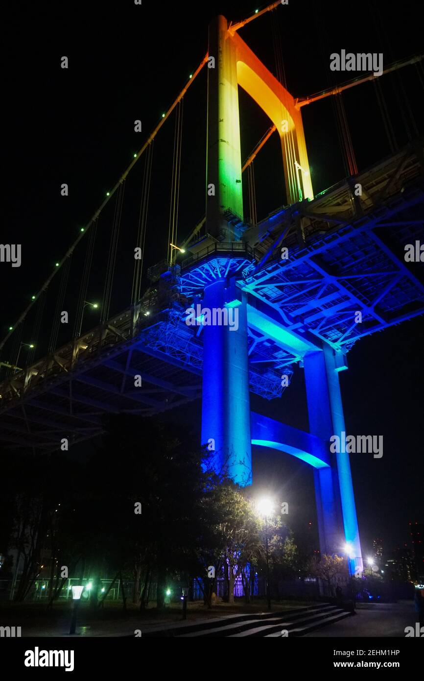 Rainbow Bridge Night Tokyo Japan Stock Photo Stock Images Stock ...