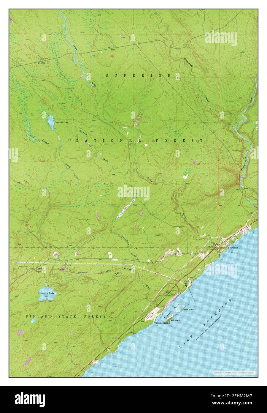 Schroeder, Minnesota, map 1955, 1:24000, United States of America by ...