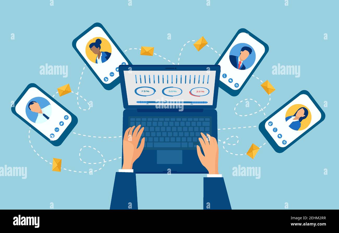 Laptop computer having marketing Stock Vector Images - Alamy