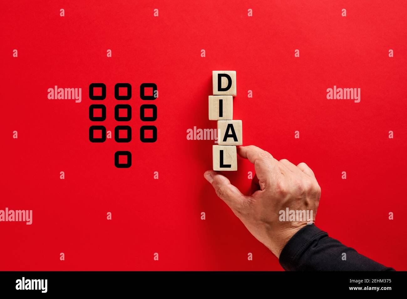 Hand press red arrange button hi-res stock photography and images - Alamy
