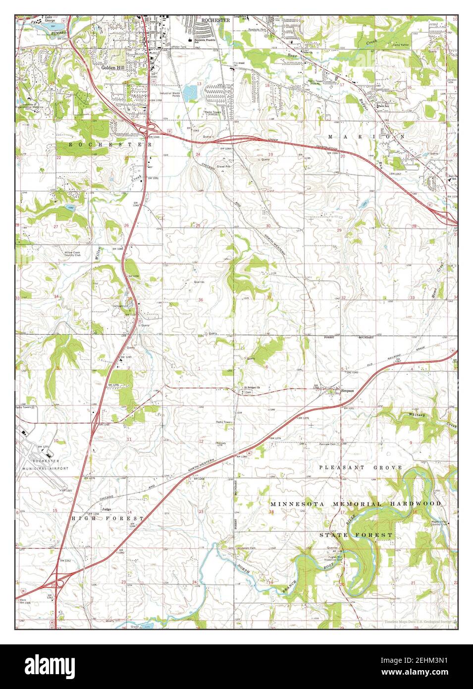 Simpson, Minnesota, map 1974, 1:24000, United States of America by ...