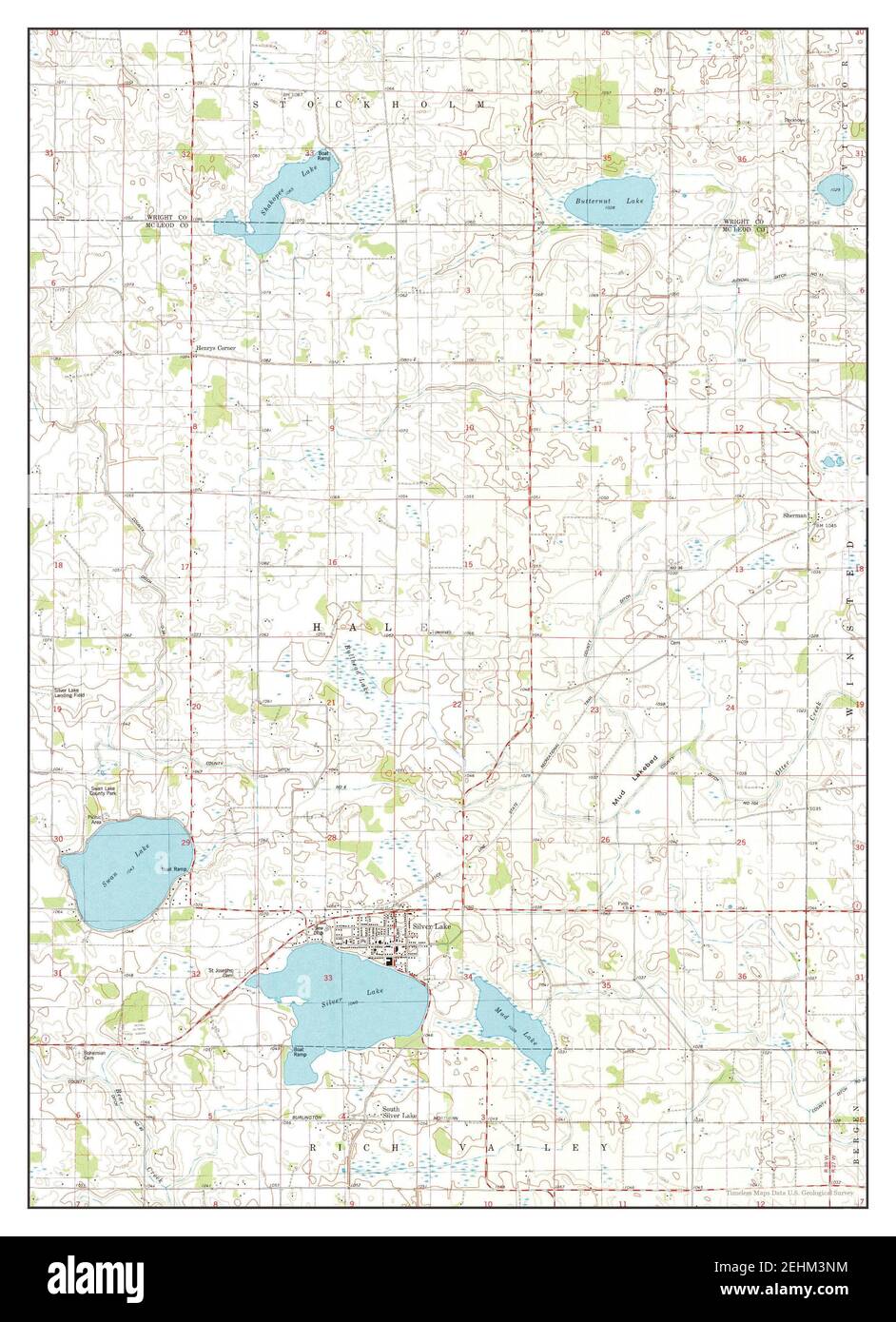 Silver Lake, Minnesota, map 1982, 1:24000, United States of America by ...