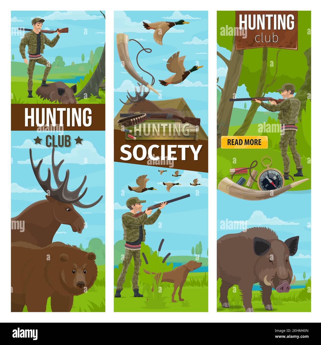 Boar shoot Stock Vector Images - Alamy