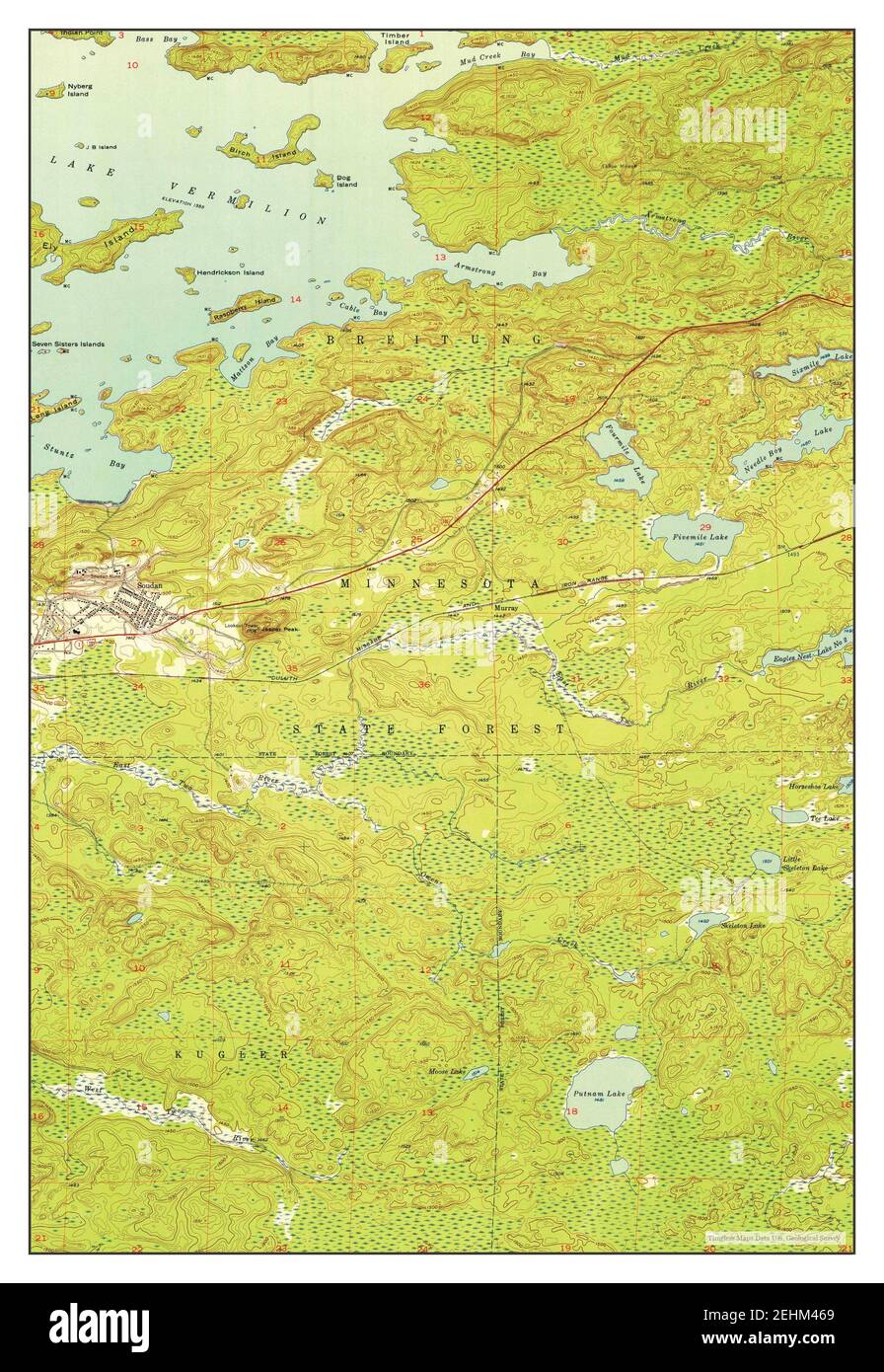 Soudan, Minnesota, map 1956, 1:24000, United States of America by ...