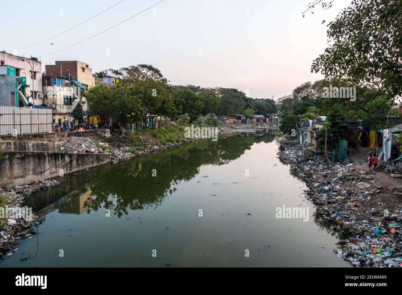 Cooum River in Chennai, Tamil Nadu, India Stock Photo - Alamy