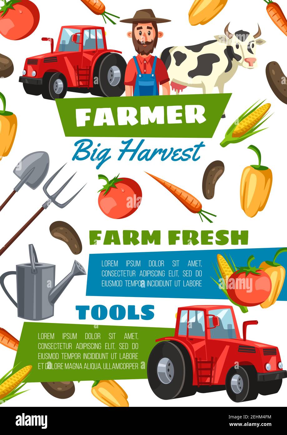 Potato farmer with tractor Stock Vector Images - Alamy