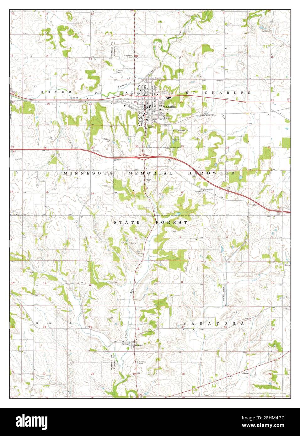 St Charles, Minnesota, map 1974, 1:24000, United States of America by ...