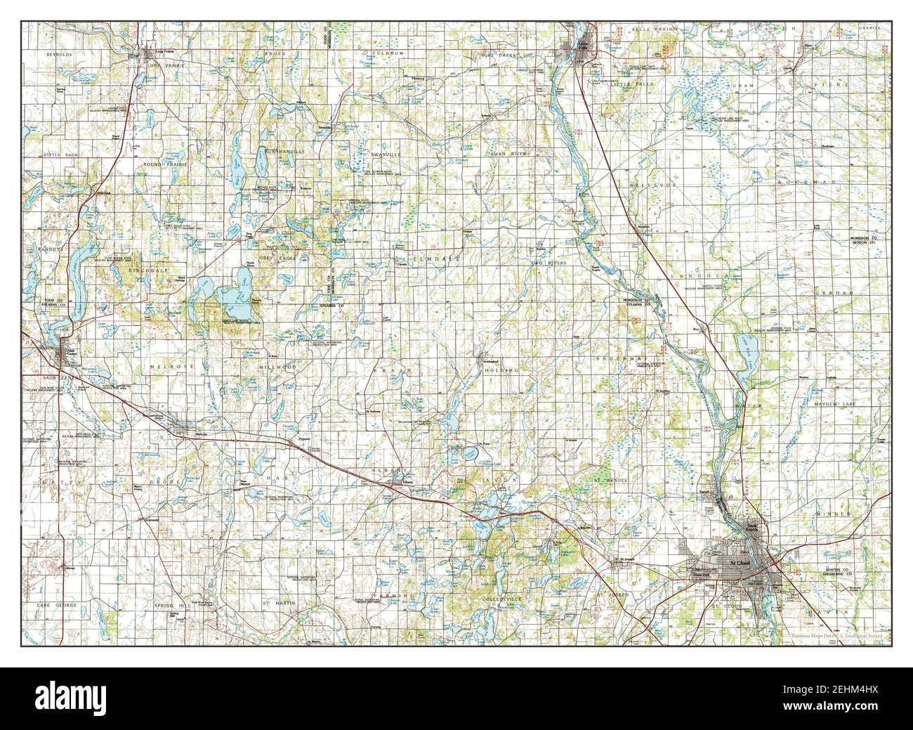 St Cloud, Minnesota, map 1986, 1:100000, United States of America by ...