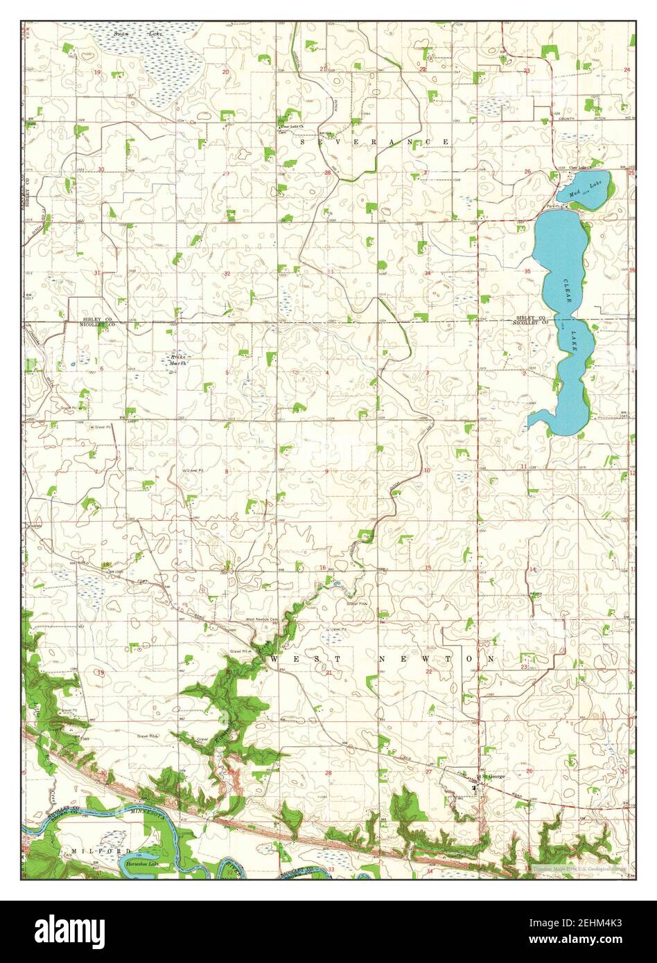 St George, Minnesota, map 1964, 1:24000, United States of America by ...