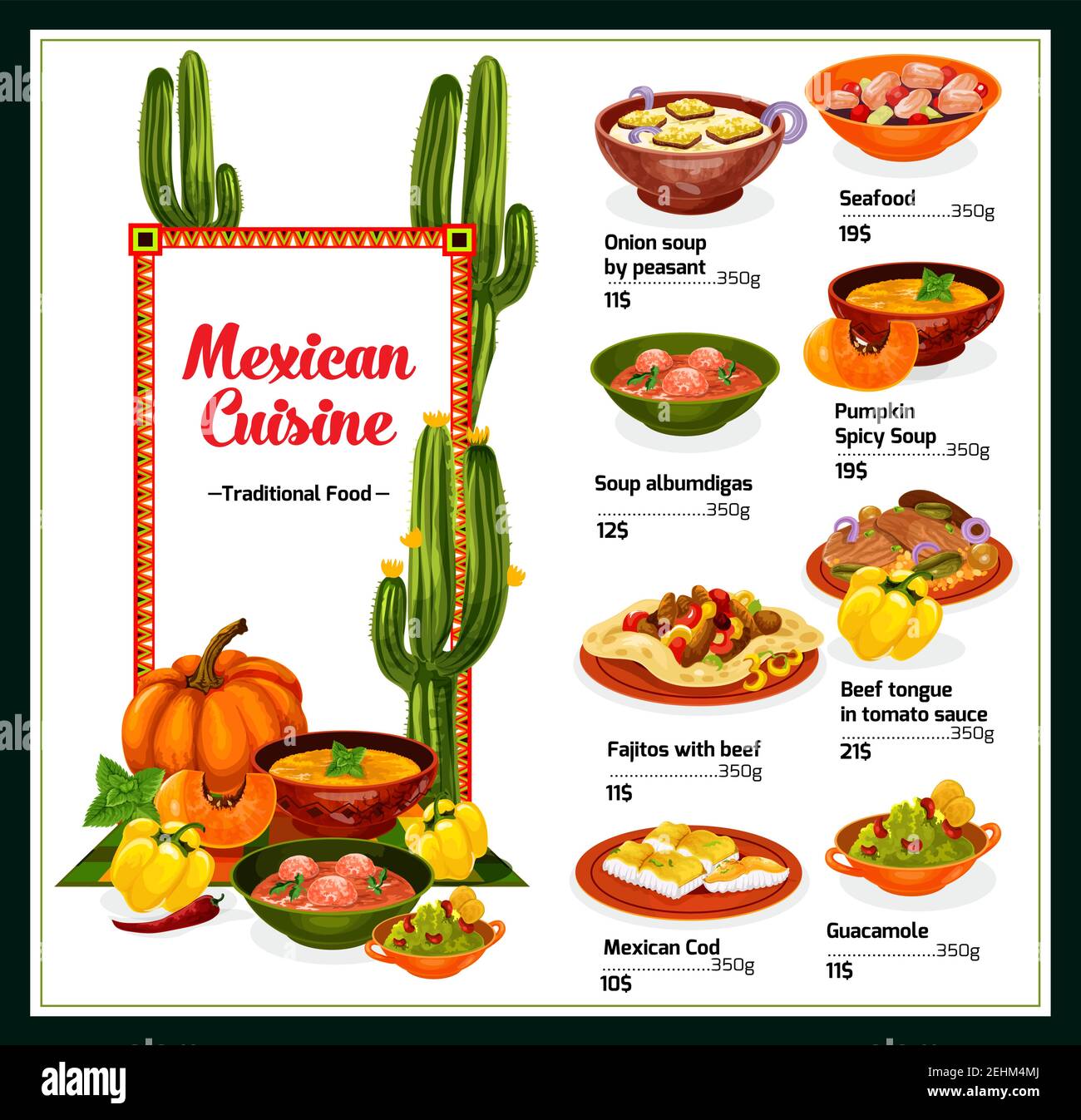 Tapas mexican Stock Vector Images - Alamy