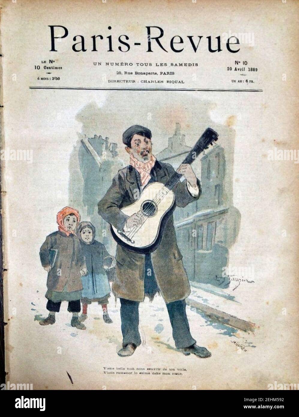 Paris - Revue N°10 20 avril 1889 Stock Photo - Alamy