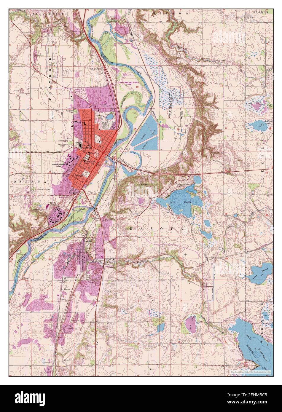 St peter minnesota map hi-res stock photography and images - Alamy