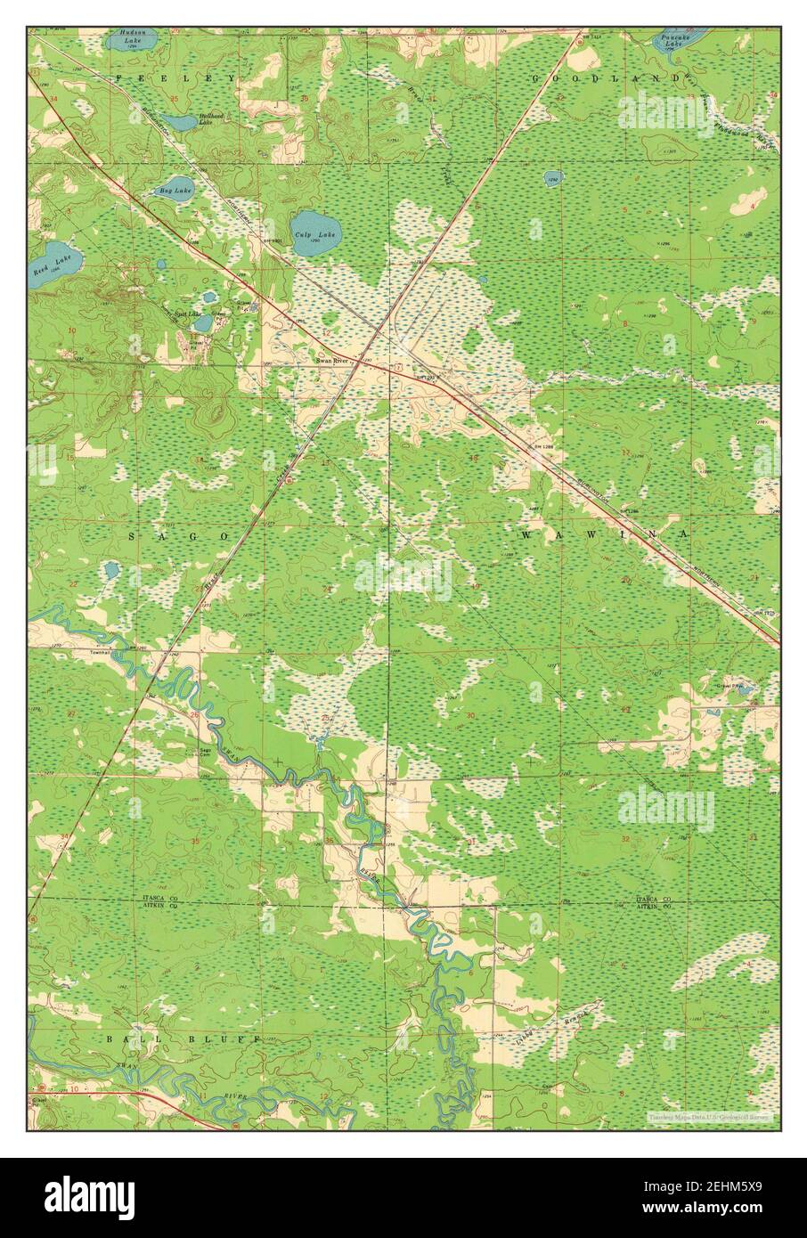 Swan river minnesota map Cut Out Stock Images & Pictures - Alamy