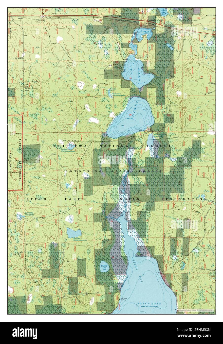 Minnesota lakes map hi-res stock photography and images - Alamy