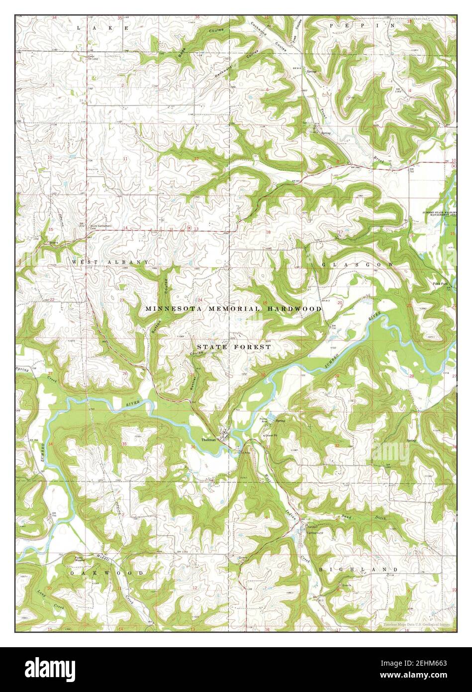 Theilman, Minnesota, map 1974, 1:24000, United States of America by ...