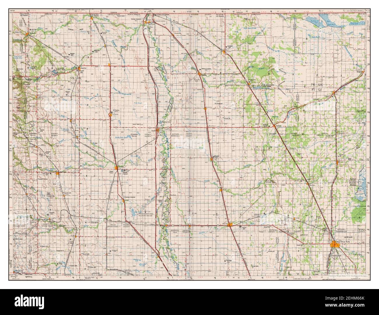 Map of river falls minnesota Cut Out Stock Images & Pictures - Alamy