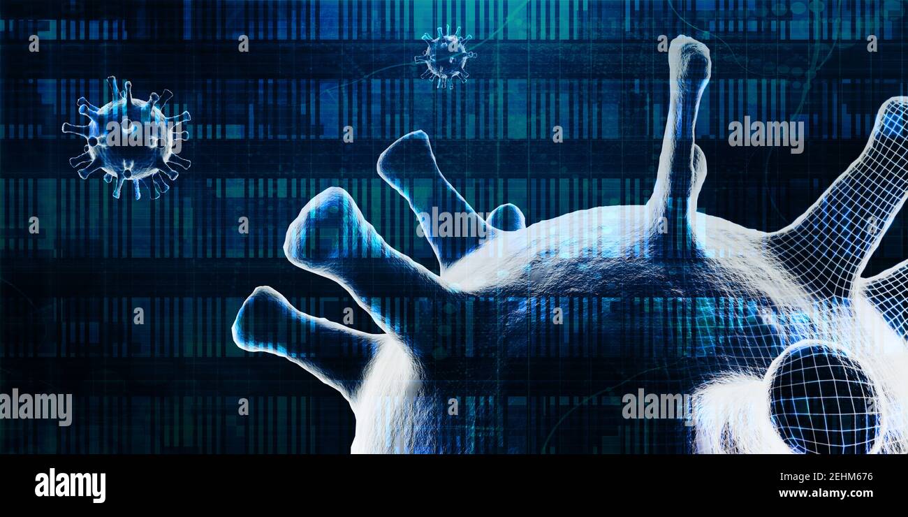 Virus Tracking Using Technology Software as Concept Stock Photo - Alamy