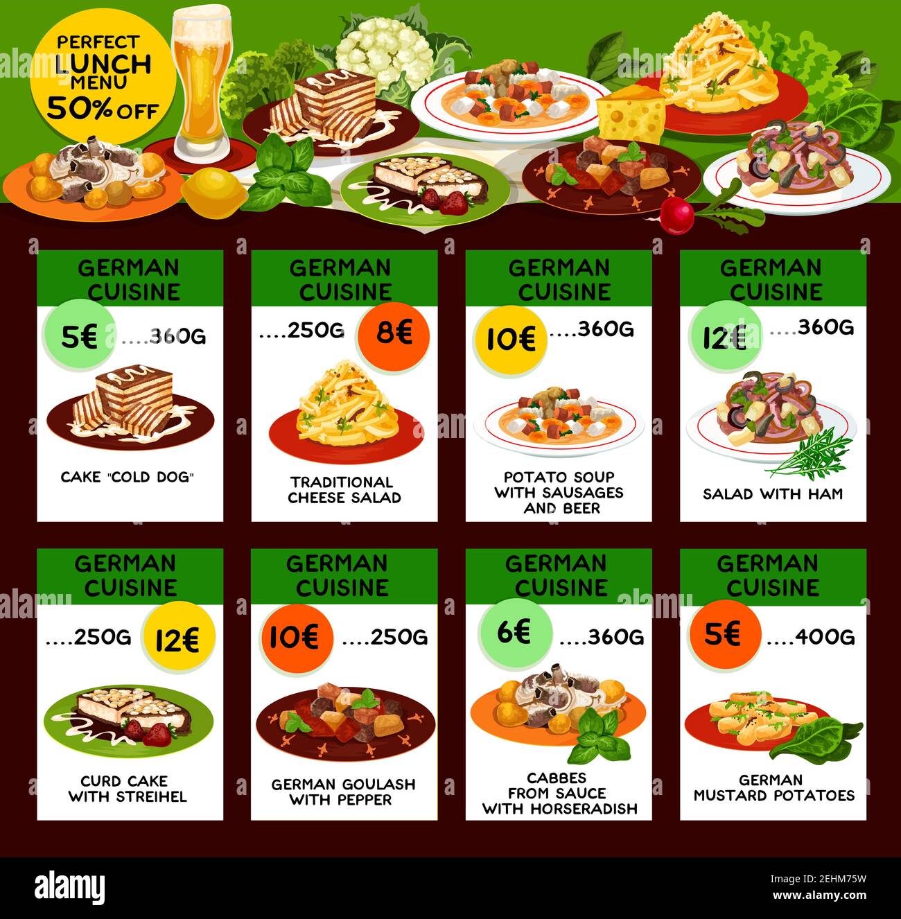 Horseradish and ham Stock Vector Images - Alamy