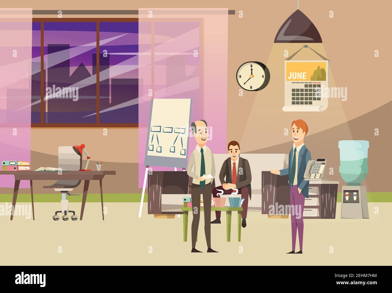 Office orthogonal colored composition with big space in cabinet and ...