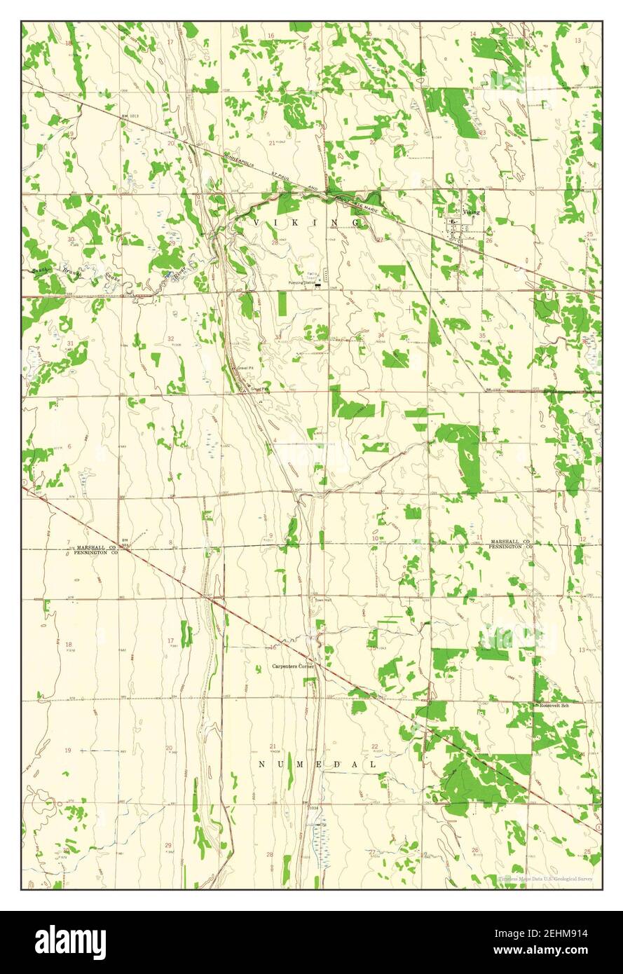 Viking, Minnesota, map 1959, 1:24000, United States of America by ...