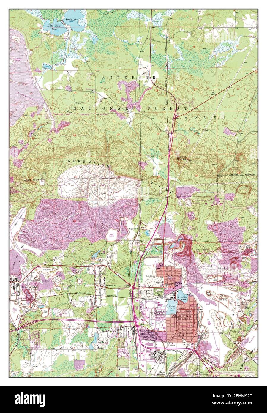 Virginia, Minnesota, map 1951, 1:24000, United States of America by ...