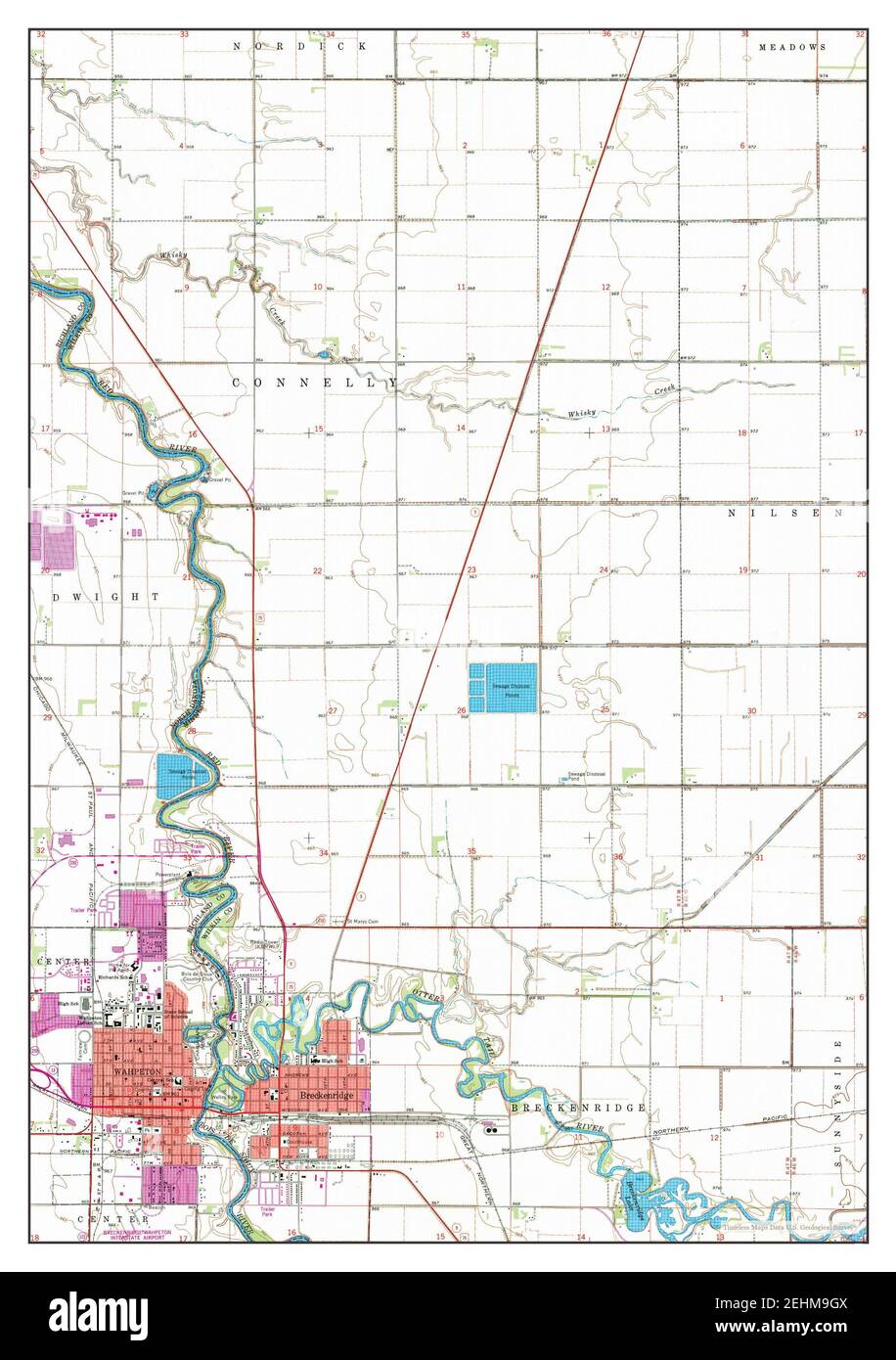Wahpeton, Minnesota, map 1964, 1:24000, United States of America by ...
